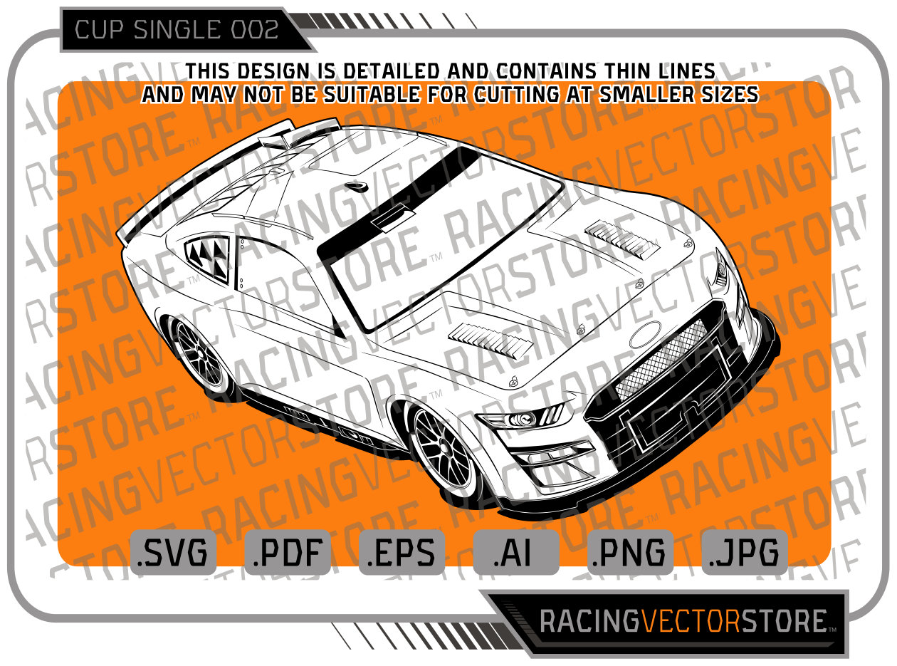 NASCAR Cup Race Car next Gen Detailed Vector Image in .svg .ai .eps ...