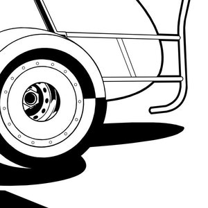 Pavement Winged Sprint Race Car Highly Detailed Vector Image in .svg ...