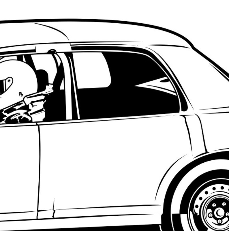 FORD Crown Victoria Race Car Detailed Vector Image in .svg .ai .eps ...