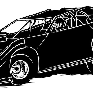 Late Model Dirt Race Car Image in Svg Ai Eps Pdf Png Jpg - Etsy