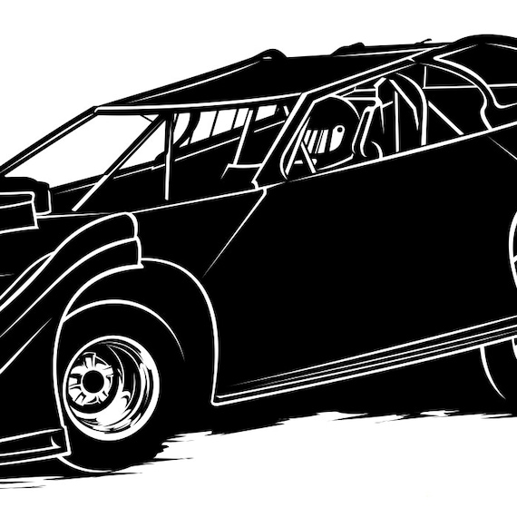 Late Model Race Car Silhouette