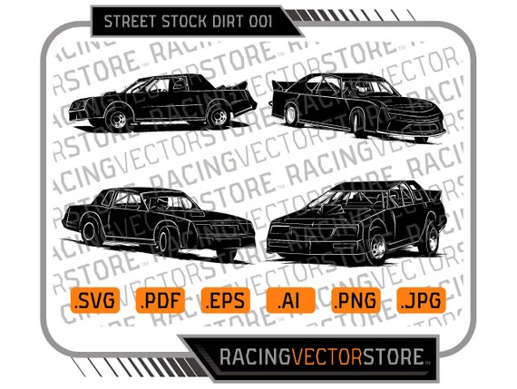 Street Stock Race Car Image in .svg .ai .eps .pdf .png .jpg | Etsy