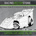 Cartoon Dirt Late Model Race Car Highly Detailed Vector Image in .svg ...