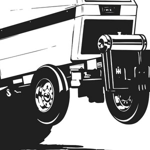 Pulling Tractor Highly Detailed Vector Image in .svg .eps .pdf .png ...
