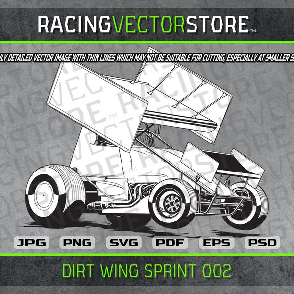 Sprint Car Svg - Etsy