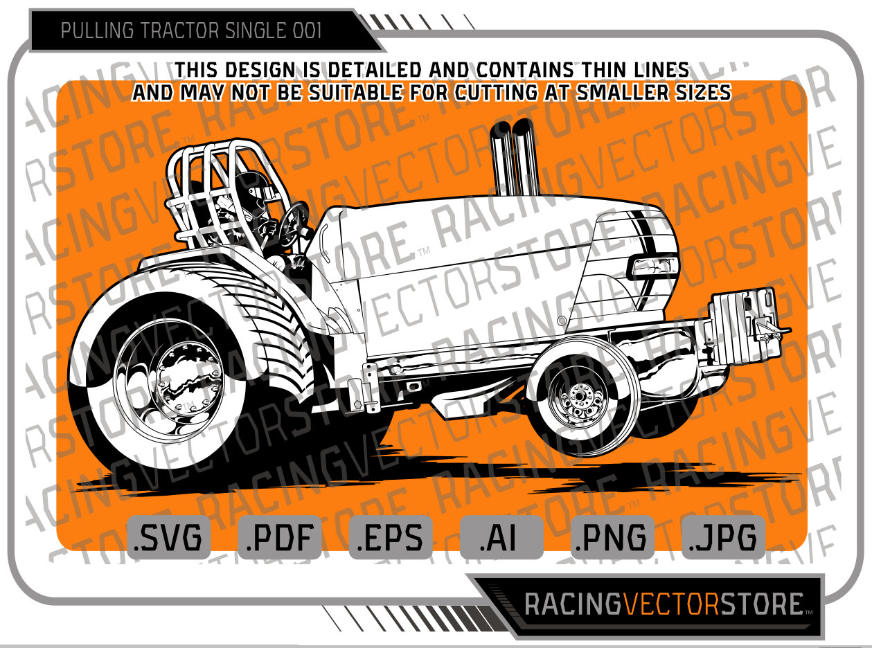 Pulling Tractor Highly Detailed Image in .svg .ai .eps .pdf .png .jpg ...