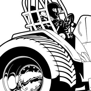 Pulling Tractor Highly Detailed Vector Clipart Image in .svg .ai .eps ...