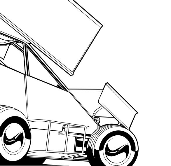 Dirt Track Micro Sprint Mini Sprint Race Car Highly Detailed Image in ...