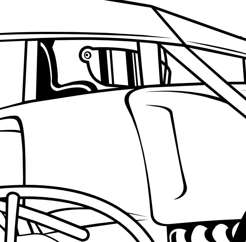 Cartoon Dirt Non Winged Sprint Race Car Highly Detailed Vector Image in ...
