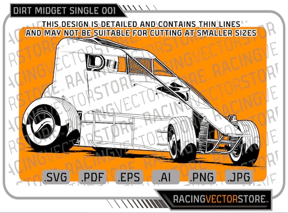 Dirt Midget Highly Detailed Image in .svg .ai .eps .pdf .png - Etsy Ireland