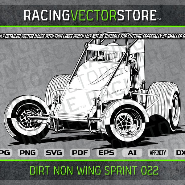 Wingless Sprint Car Svg - Etsy