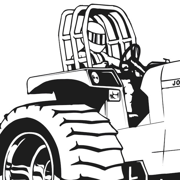 Pulling Tractor Highly Detailed Vector Clipart Image in .svg .eps .pdf ...