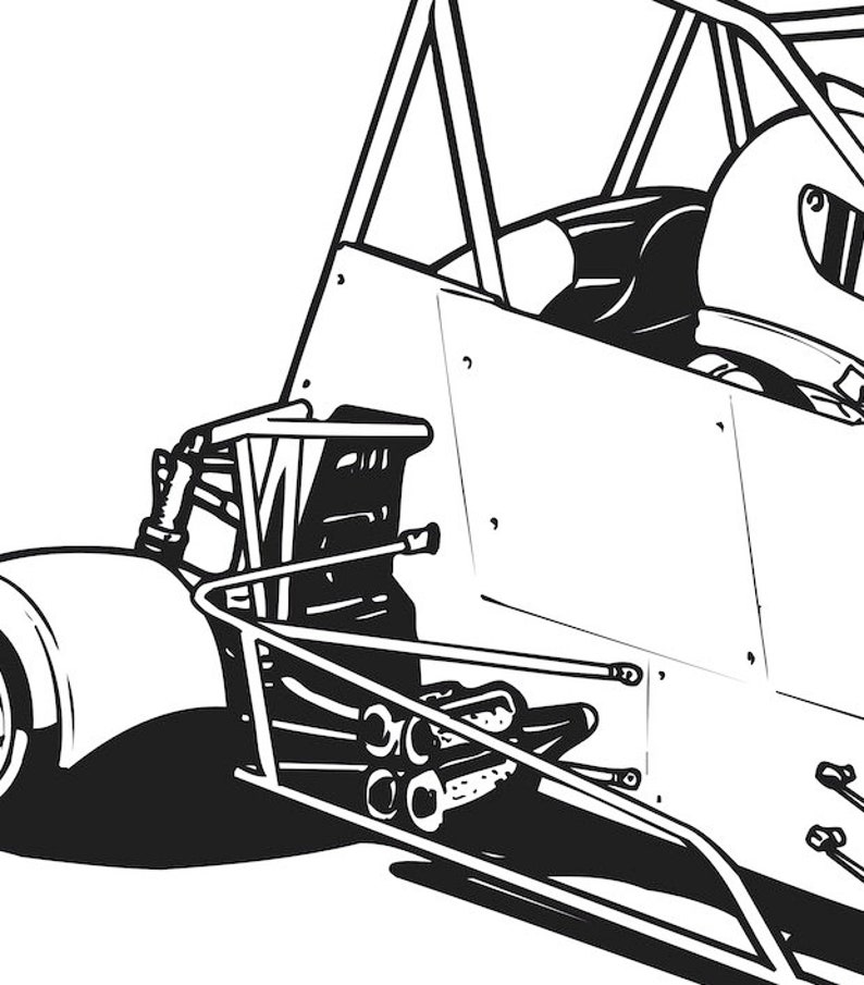 Quarter Midget Race Car Highly Detailed Vector Image in .svg .pdf .eps .png .jpg & Affinity - Etsy
