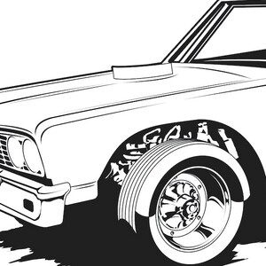 Dirt Late Model Vintage Race Car Highly Detailed Vector Image in .svg ...