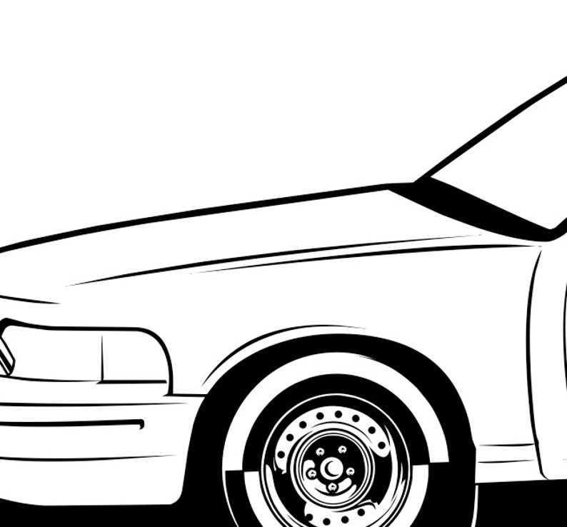 FORD Crown Victoria Race Car Detailed Vector Clipart Image in .svg .ai ...