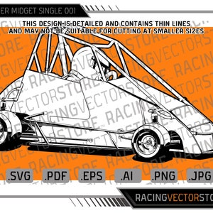 Quarter Midget Race Car Highly Detailed Vector Image in .svg .ai .pdf ...