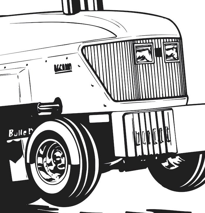 Pulling Tractor Highly Detailed Vector Clipart Image in .svg .eps .pdf ...