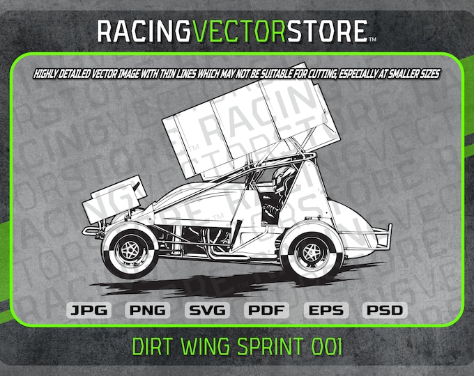 Dirt Track Svg, Dirt Racing Svg, Dirt Car Svg, Winged Car Svg - Etsy Canada