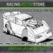 Cartoon Dirt Late Model Race Car Highly Detailed Vector Image in .svg ...