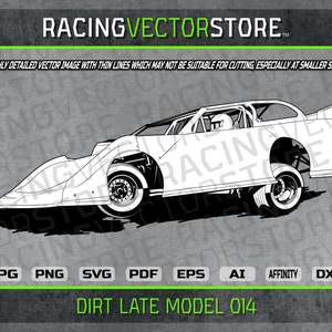 Dirt Late Model Race Car Highly Detailed Image in .svg .ai .eps .pdf ...