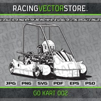 Go Kart SVG & PNG Digital Files, Vector Graphic Design Print Laser ...