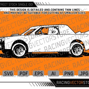 Dirt Street Stock Race Car Highly Detailed Vector Image in .svg .ai ...