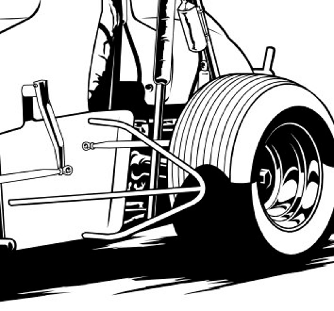 Dirt Track Sprint Car Race Car Highly Detailed Vector Image in .svg ...