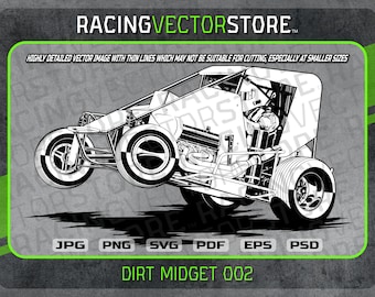 Dirt Track Modified Race Car Highly Detailed Image in .svg .ai .eps ...