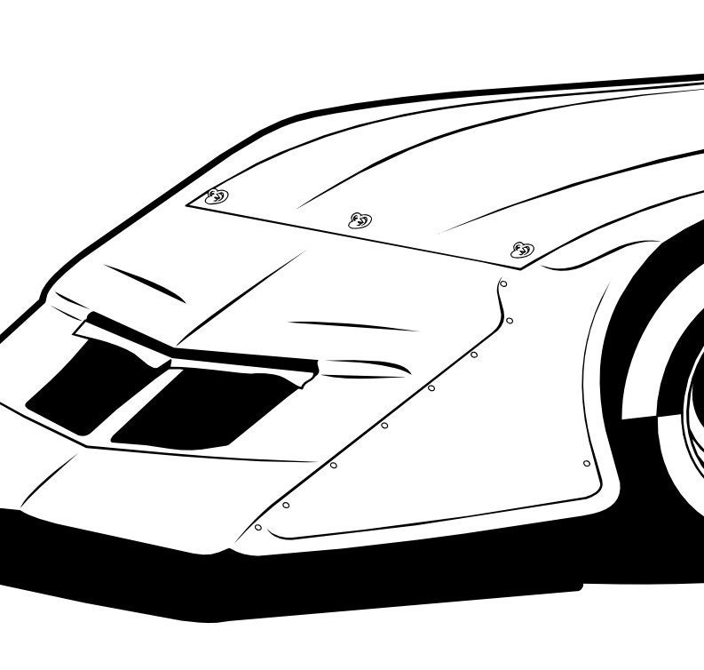 Pavement Late Model RETRO 1990'S Race Car Highly Detailed Image in .svg ...