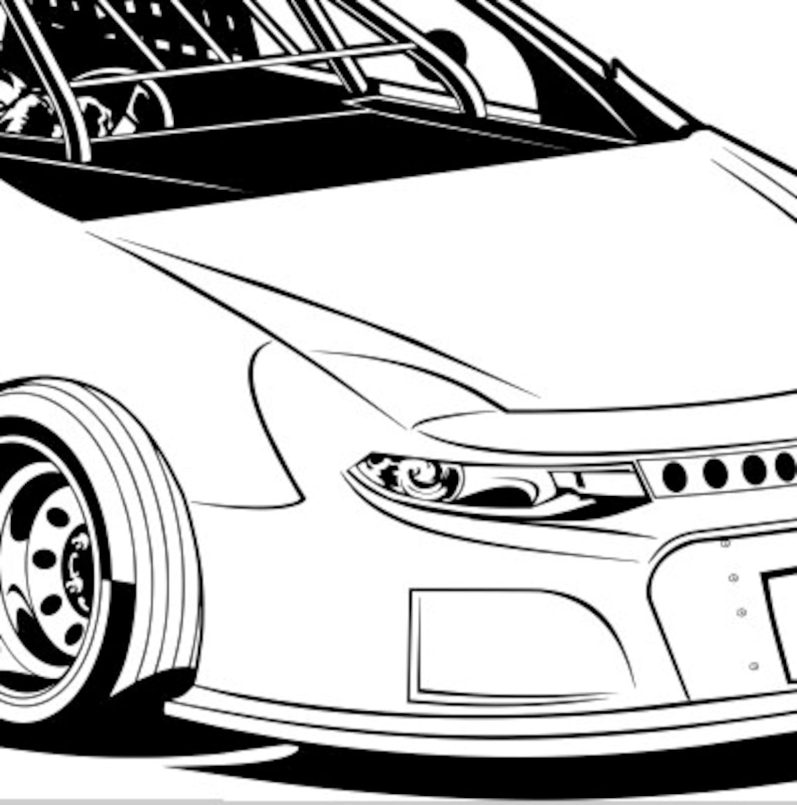 Dirt Hornet Four Cylinder Race Car Highly Detailed Image in .svg .ai ...