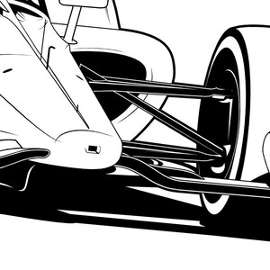 Indy 500 Race Car Indycar Highly Detailed Vector Clipart Image in .svg ...