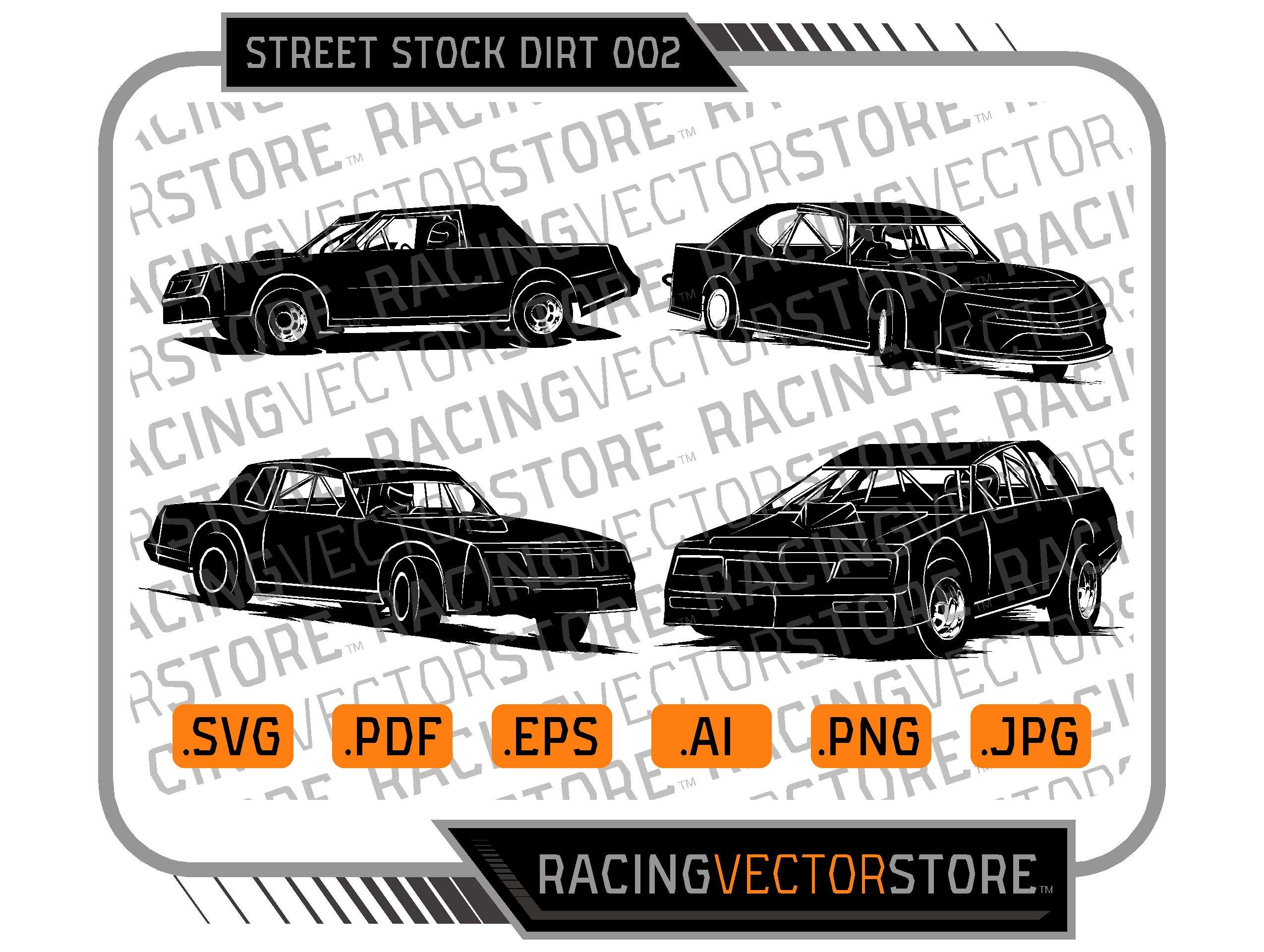 Street Stock Race Car Images without Spoilers in .svg .ai .eps .pdf ...