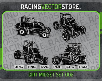 Midget Race Car Svg - Etsy