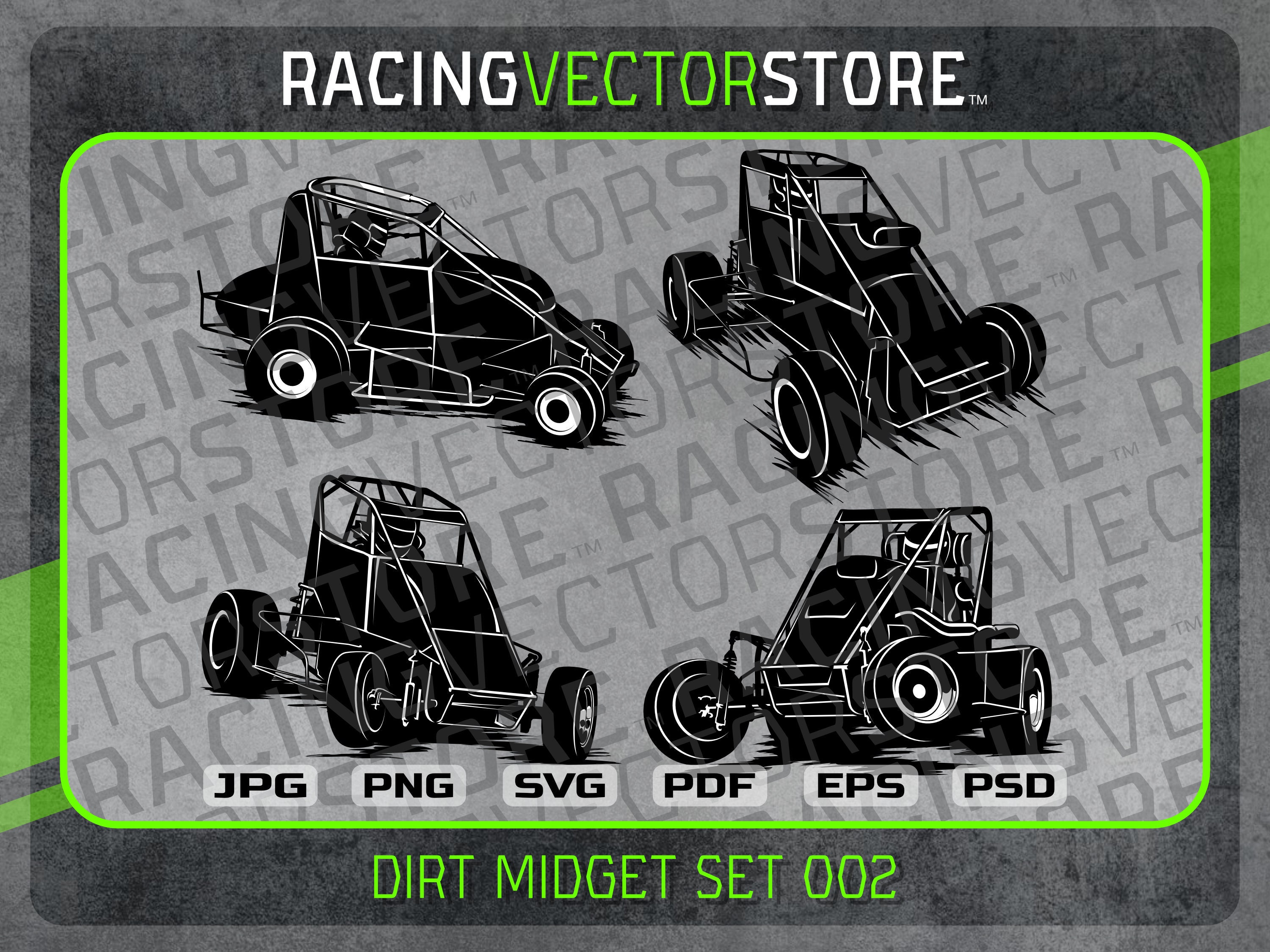 Dirt Midget Race Car Images in .svg .ai .eps .pdf .png .jpg - Etsy ...