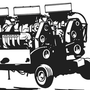 Pulling Tractor Highly Detailed Vector Clipart Image in .svg .eps .pdf ...