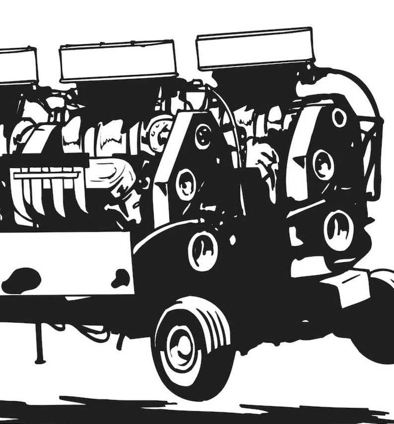 Pulling Tractor Highly Detailed Vector Image in .svg .eps .pdf .png ...