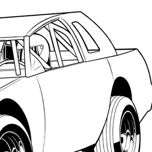 Dirt Track Street Stock Race Car Highly Detailed Vector Image in .svg ...