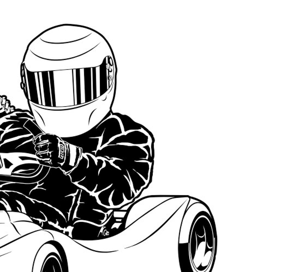 Dirt Track Go Kart Race Car Highly Detailed Vector Clipart Image in ...