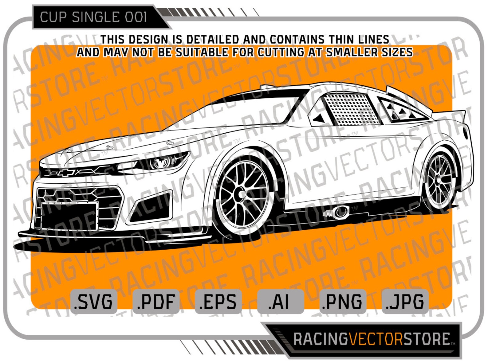 NASCAR Cup Race Car (next Gen) Detailed Vector Clipart Image in .svg ...