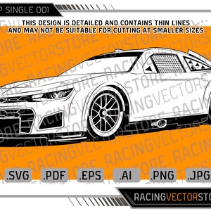 NASCAR Cup Race Car (next Gen) Detailed Vector Clipart Image in .svg ...