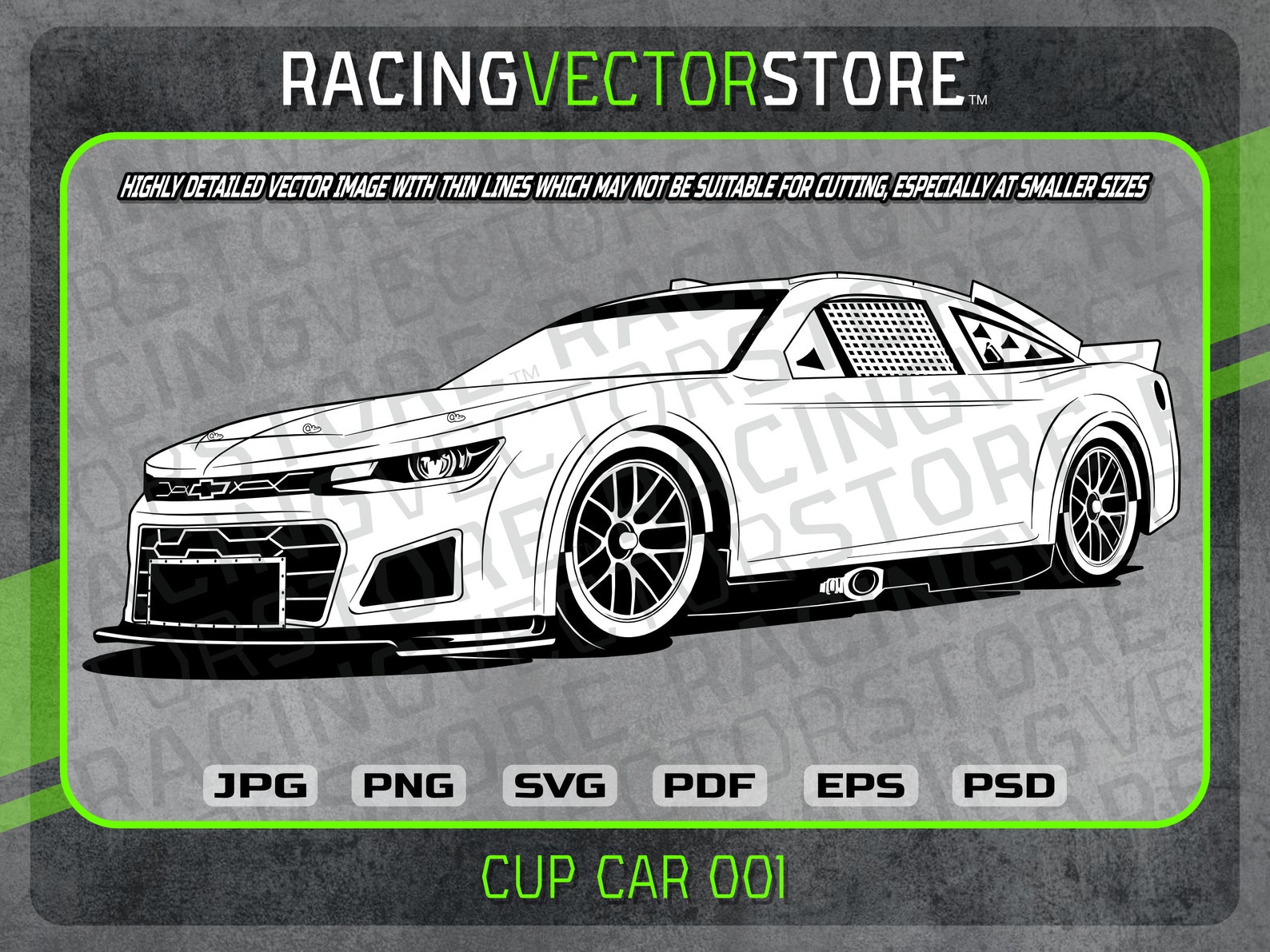 NASCAR Cup Race Car (next Gen) Detailed Vector Clipart Image in .svg ...