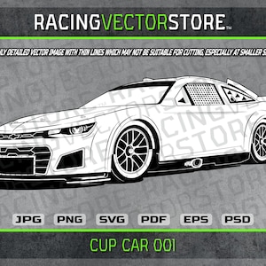 NASCAR Cup Race Car (next Gen) Detailed Vector Clipart Image in .svg ...