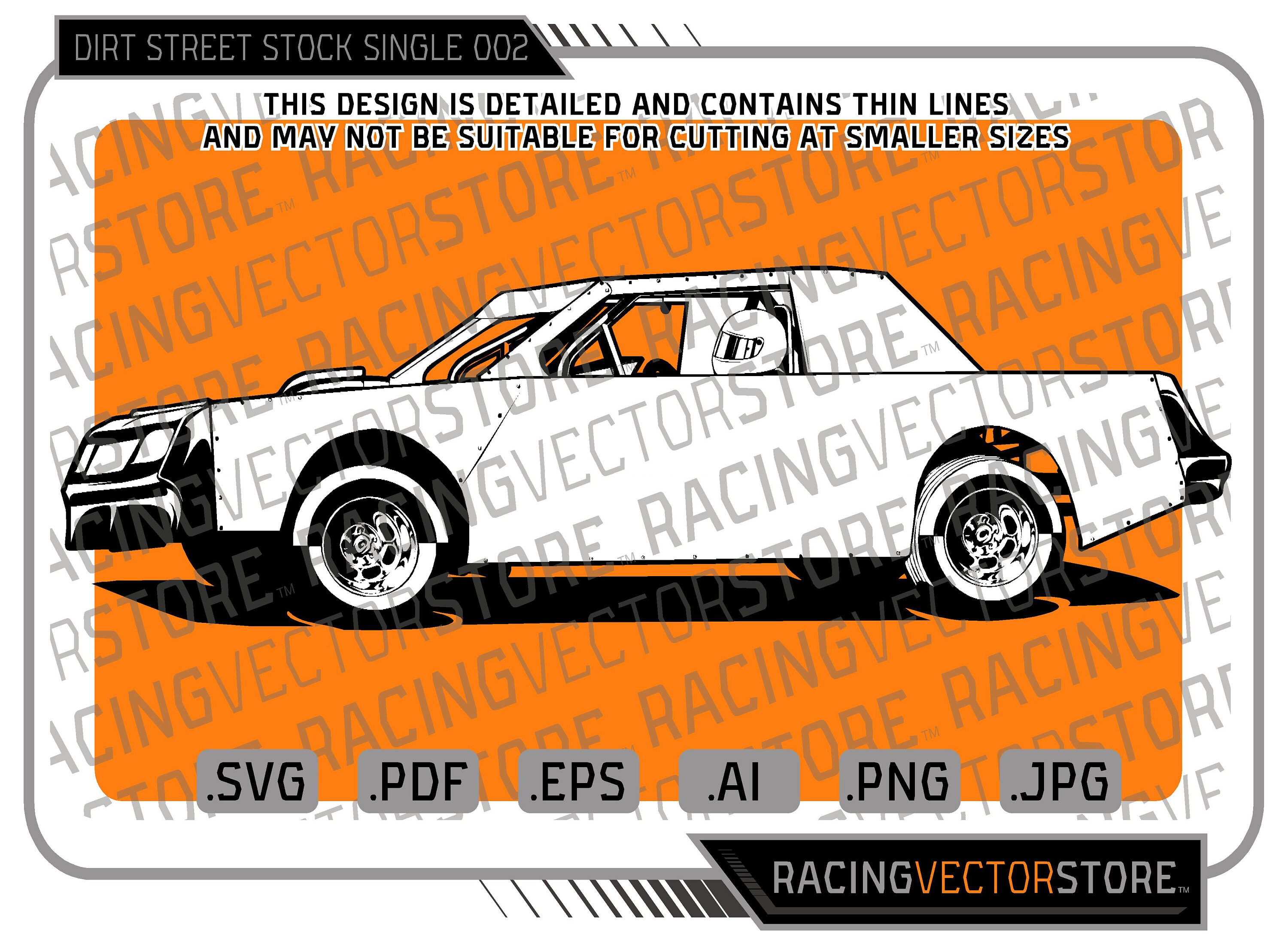 Dirt Street Stock Race Carwithout Spoiler Highly Detailed Vector Image ...