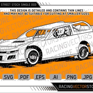 Dirt Super Street Stock Race Car Highly Detailed Image in .svg .ai .eps ...