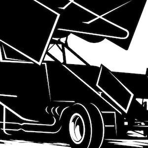 Winged Dirt Sprint Car Image in .svg .ai .eps .pdf .png .ai - Etsy