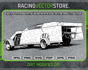 Australian Super Sedan Dirt Race Car Highly Detailed Vector - Etsy