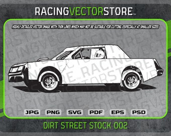 Dirt Track Modified Race Car Highly Detailed Image in .svg .ai .eps ...