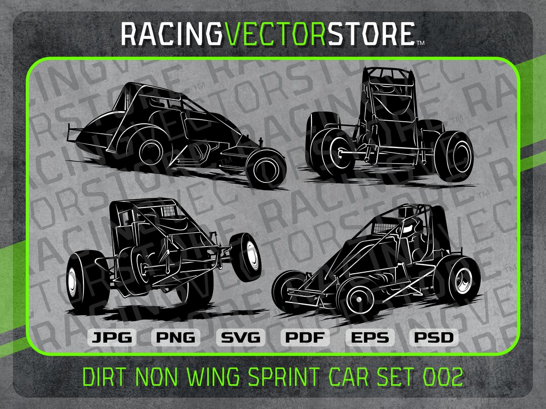 Sprint Car Dirt Race Car Clipart Images in .svg .ai .eps .png .jpg .pdf ...