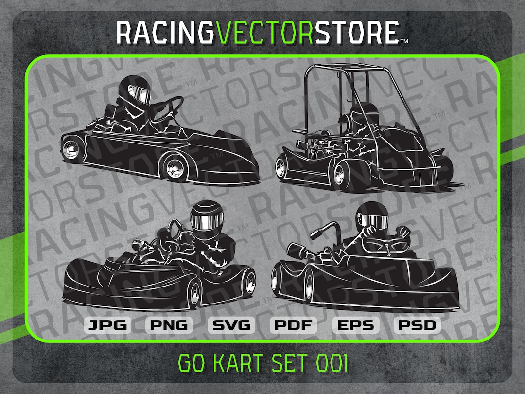 Go Kart Racing Vector Clipart Images in .svg .ai .eps .png .jpg .pdf ...