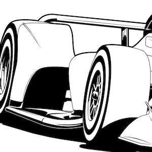 Indy 500 Race Car Indycar Highly Detailed Vector Clipart Image in .svg ...